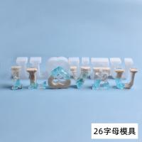 China DIY Crystal Dropping Gel Mold With 26 English Letters Creative Handmade Ornament Silicone Mold for sale