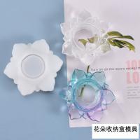 China DIY crystal dropper mold, lotus flower candle holder, flower storage box mold, self-made silicone mold for sale
