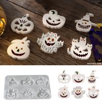 China Halloween Dropped Plaster Full Board Devil Pumpkin Pendant Keychain Hanging Jewelry Silicone Mold for sale