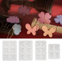 China Dropped Clover Clover Butterfly Cloud Pendant Pendant DIY Keychain Pendant Silicone Mold for sale