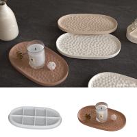 China Water ripple oval aromatherapy gypsum tray silicone mold DIY jewelry storage dish drip glue mold for sale