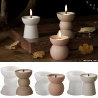 China European style minimalist ins style aromatherapy candle cup silicone mold DIY drip resin gypsum storage jar candle holder ornament for sale