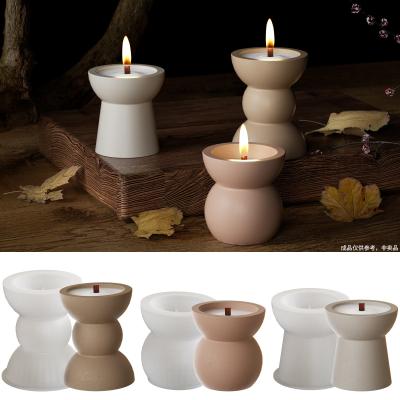 China European style minimalist ins style aromatherapy candle cup silicone mold DIY drip resin gypsum storage jar candle holder ornament for sale