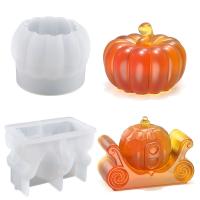 China DIY crystal dropper resin candle mold Halloween pumpkin ornament jewelry silicone mold wholesale for sale