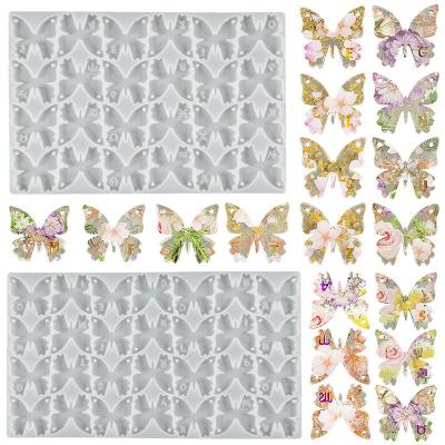 China DIY Crystal Dropping Resin Grinding Tool Butterfly Letter 12 Constellation Pendant Earrings Hanging Silicone Mold for sale