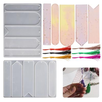 China Crystal dropper mold DIY mirror rectangular circular arch multiple full page bookmark silicone molds for sale