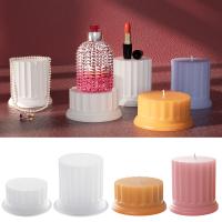 China DIY crystal dropper, Roman cylindrical striped gypsum ornament, aromatherapy candle, silicone mold wholesale for sale