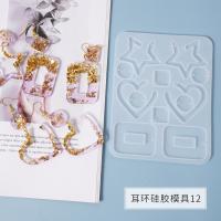 China DIY Drip Glue Mold Earring Pendant Love Star Earhook Homemade Pendant Hanging Decoration Silicone Mold for sale