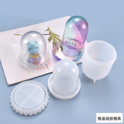 China DIY crystal dropper mold homemade multi-purpose transparent cover dice cup silicone mold spot wholesale for sale