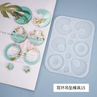 China DIY Crystal Dropping Gel Mold Pendant Earrings Homemade Jewelry Pendant Earrings Irregular Silicone Mold for sale