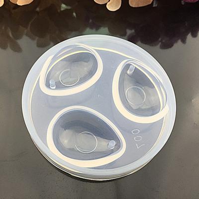 China Perforated Water Drop Time Gemstone Mold AB Crystal Drip Resin DIY Handmade Fetal Hair Pendant Silicone Mold for sale