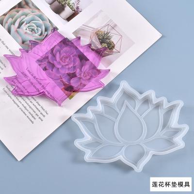 China DIY Crystal Dropping Gel Mold Lotus Storage Platform Cup Mat Multi purpose Silicone Mold Spot Wholesale for sale