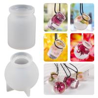China DIY Drip Glue Small Bottle Mold Drifting Bottle Micro Landscape DIY Dry Flower Pendant 3D Bottle Pendant Silicone Mold for sale