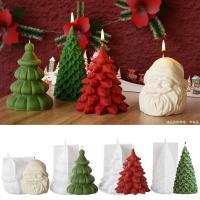 China DIY crystal dropper Christmas series succulent pine tree Christmas tree Grandpa Christmas gypsum candle silicone mold for sale