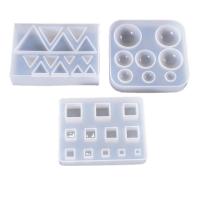 China DIY crystal dropper mold irregular gemstone patch pendant triangular circular silicone mold for sale