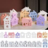 China DIY Drip Glue Aromatherapy Candle Silicone Mold Gypsum Cement Love House Easter Candle Grinding Tools Wholesale for sale