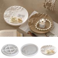 China Irregular ocean waves, large circular tray, silicone mold, water ripple pattern, dish decoration, gypsum mold for sale