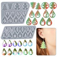 China DIY crystal dropper mold Christmas series earrings pendant silicone mold spot wholesale for sale