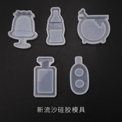 China DIY Crystal Drip Gel Flowing Sand Mold Cola Ice Cream Beverage Bottle Pendant Pendant Silicone Mold for sale