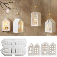 China DIY Drip Glue European House Four Grid Gypsum Atmosphere Decoration Lighting House Decoration Silicone Mold for sale