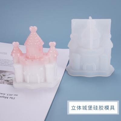 China DIY dropper mold, three-dimensional castle house, dreamy decoration, European cartoon silicone mold for sale