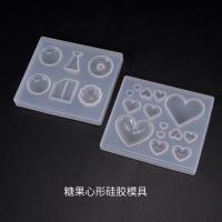 China DIY crystal dropper mold candy mold heart-shaped candy patch ornament silicone mold for sale