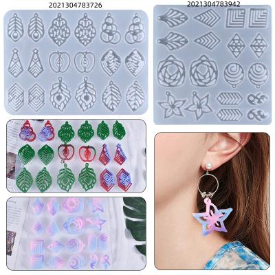 China DIY crystal dropper mold homemade high mirror earrings pendant jewelry silicone mold spot wholesale for sale