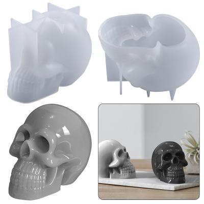 China DIY crystal dropper mold, buck tooth skull ornament, table decoration, silicone mold, spot wholesale for sale