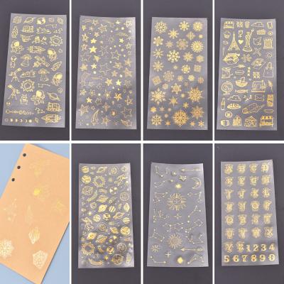 China DIY Crystal Dropping Glue Hand Account Sticker Dropping Glue Mold Filling Material Planet Moon Snowflake Hot Stamping Stickers for sale