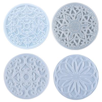 China DIY crystal dropper mold, home accessories display table, mandrake coaster, silicone mold, spot wholesale for sale