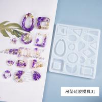 China DIY Crystal Dropping Gel Mold Pendant Hanging Earrings Earrings Multi Specification Jewelry Mirror Silicone Mold for sale