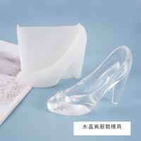 China DIY crystal dropper mold for high heels, 3D princess crystal shoes, cake decoration silicone mold for sale