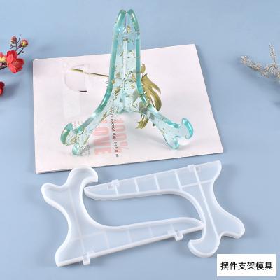 China Desktop ornament bracket drip glue mold DIY phone photo frame bracket DIY ornament bracket silicone mold for sale