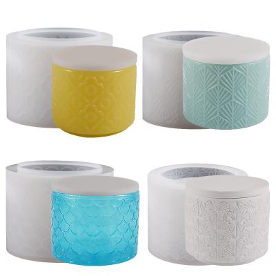 China Crystal drop glue relief pattern storage box, silicone mold, DIY resin gypsum flower pot, drip glue grinding machine for sale