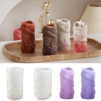 China Crystal dropper DIY marine animal cylindrical table aromatherapy gypsum candle holder silicone mold for sale