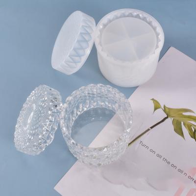 China DIY crystal dropper mold, table decoration, flat bottom crystal storage tank, silicone mold, spot wholesale for sale