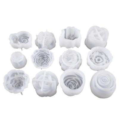 China Crystal drop glue flower mold DIY jewelry multiple flower mirror three-dimensional flower silicone mold for sale