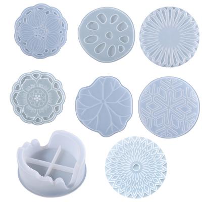 China DIY crystal dropper mold, vine top swing table, coaster storage pad, silicone mold, spot wholesale for sale
