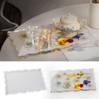 China DIY Crystal Dropping Glue Irregular Tray Mold with Irregular Lace, Rectangular Pendulum, Fruit Tray, Gypsum Silicone Mold for sale