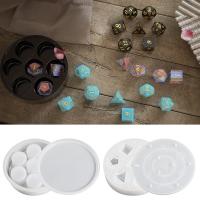 China Large dice seven piece set multi-faceted dice game box DIY dropper sieve keychain board game silicone mold for sale