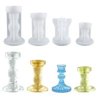 China DIY Crystal Dropping Adhesive Jewelry Grinding Tools Roman Three Dimensional Striped Column Candle Stand Silicone Mold Wholesale for sale