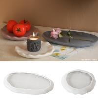 China DIY resin drip glue irregular cloud plate mirror gypsum tray tea cup base jewelry plate silicone mold for sale