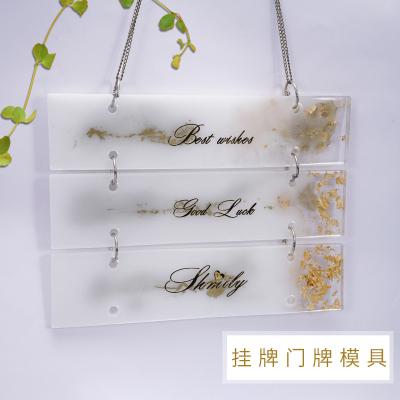 China DIY Crystal Dropping Glue Mold Door Number Listing Ins Homemade Billboard Business Door Number Silicone Mold for sale