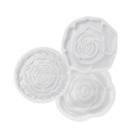China DIY Glue Rose Jewelry Tray, Ring Earring Storage Tray, Gypsum Cup Mat, Silicone Mold for sale