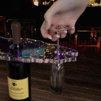 China Crystal dropper resin red wine cup holder tray grinding tool DIY aromatherapy gypsum ornament silicone mold for sale