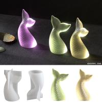 China DIY crystal dropper mirror fat fish tail jewelry ornament silicone mold 3D mermaid tail mold for sale