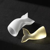 China DIY crystal dropper mirror fat fish tail jewelry ornament silicone mold 3D mermaid tail mold for sale