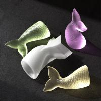China DIY crystal dropper mirror fat fish tail jewelry ornament silicone mold 3D mermaid tail mold for sale