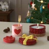 China DIY Aromatherapy Gypsum Cement Love Sweater Gift Box Storage Can Candle Cup Dropping Silicone Mold for sale