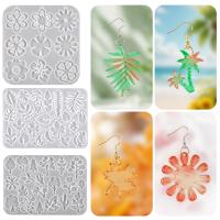 China DIY crystal drop glue flower bouquet flower earring pendant mold flower shaped leaves rose petals hanging decoration silicone mold for sale